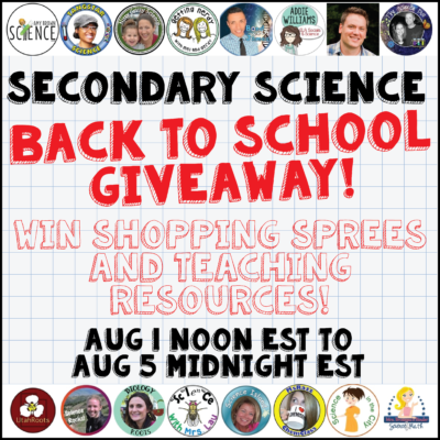 Secondary Science - Back To School Giveaway! - The Science Duo